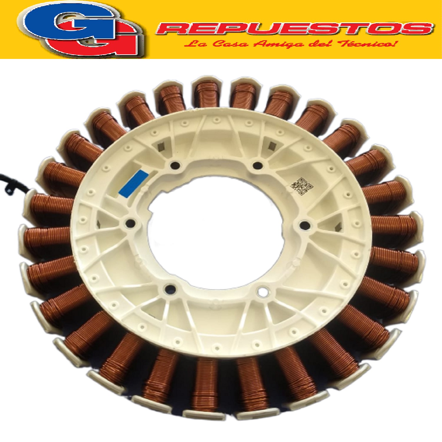 ESTATOR DE MOTOR DIRECT DRIVE LAVARROPAS PARA WHIRLPOOL WLF 10AS - WLF10AB-TM2-TM9 INVERSOR ...